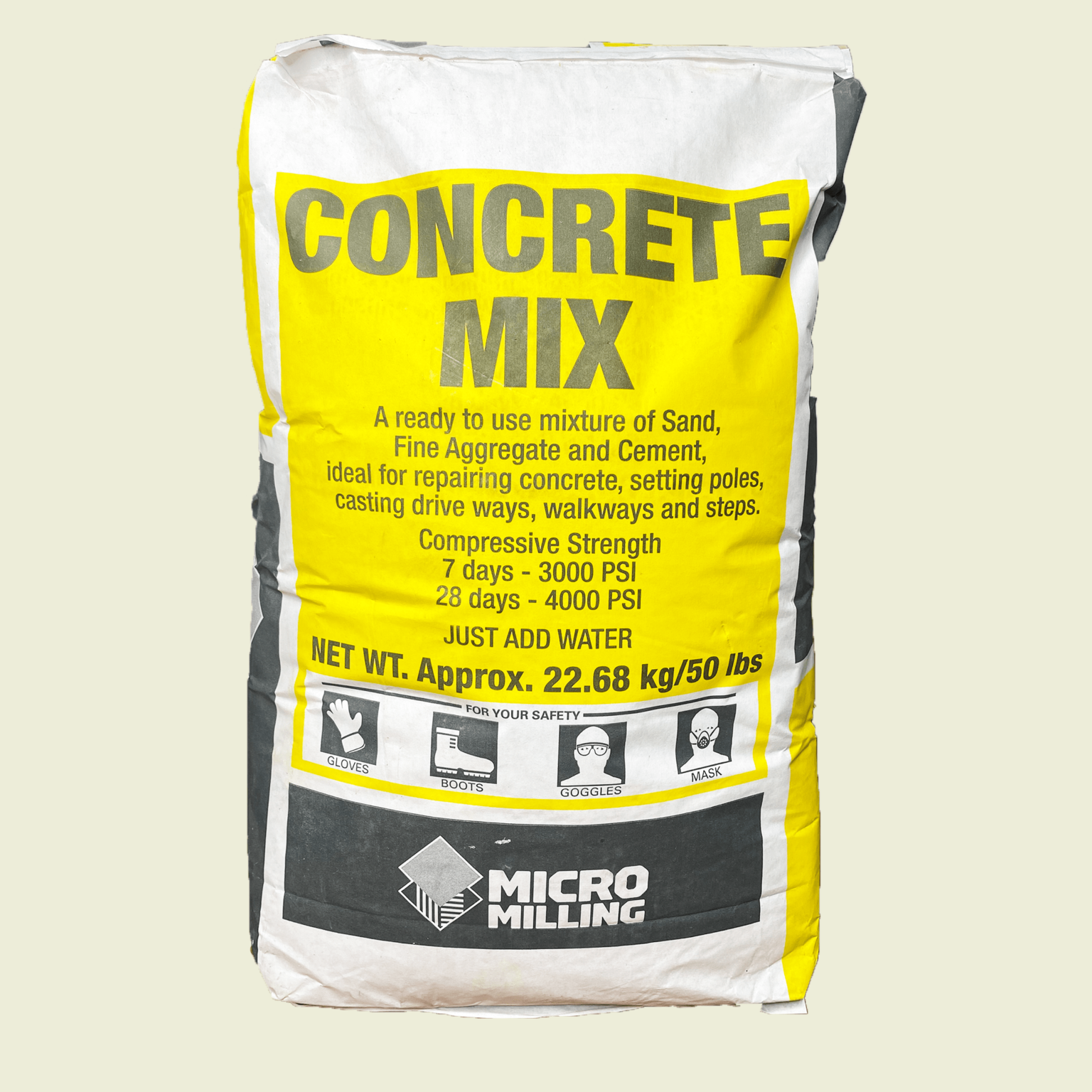 Micro Milling Concrete Mix 50lbs • Samaroo's Materials & General LTD