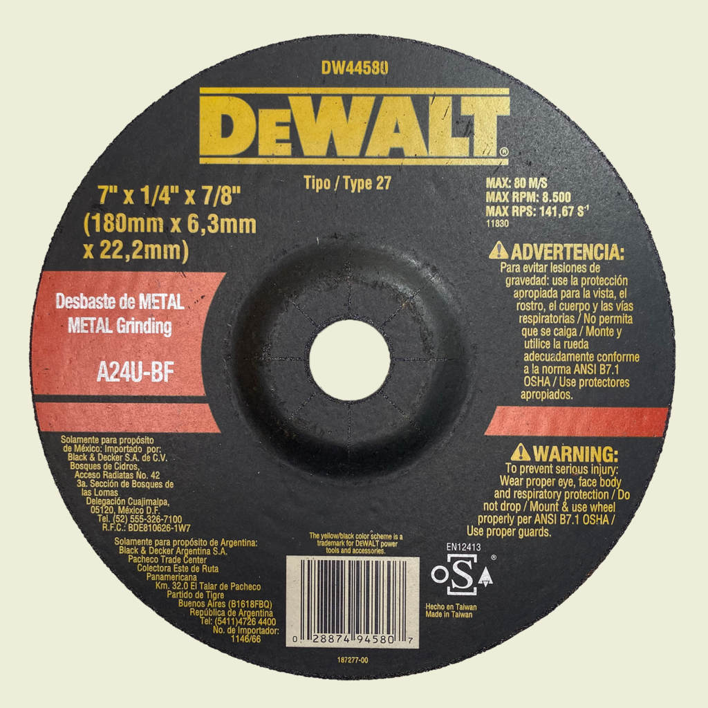 DeWalt 7″ Metal Cutting Disc • Samaroo's Materials & General LTD