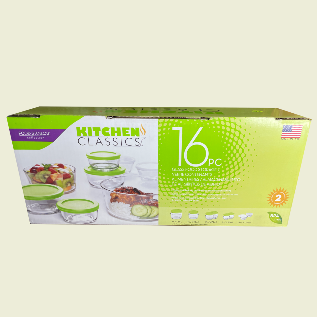 Kitchen Classic 16pc Glass Food Storage Containers • Samaroo's ...