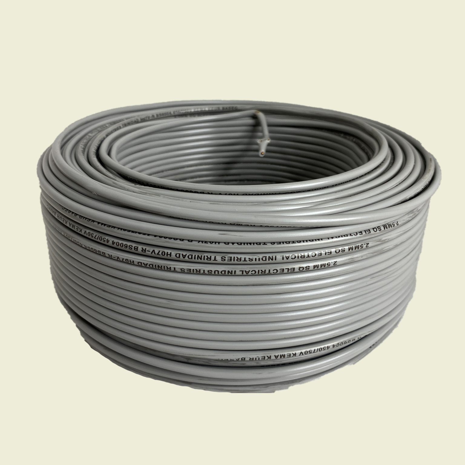 2.5mm Grey Single Core Wire • Samaroo's Materials & General LTD