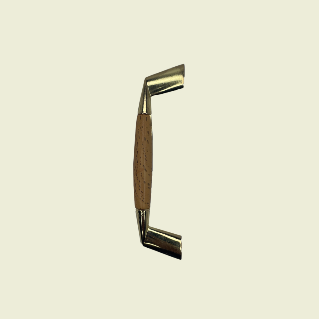 Polished Brass & Wood Door Handle • Samaroo's Materials & General LTD