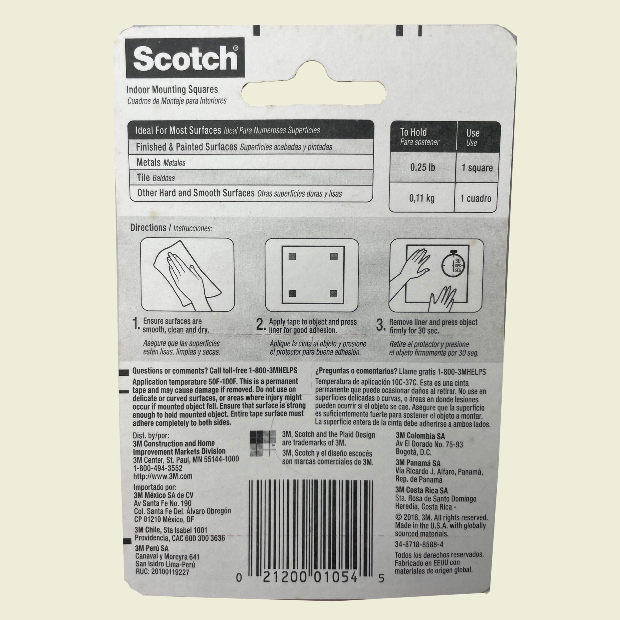 Scotch Indoor Mounting Squares • Samaroo's Materials & General LTD