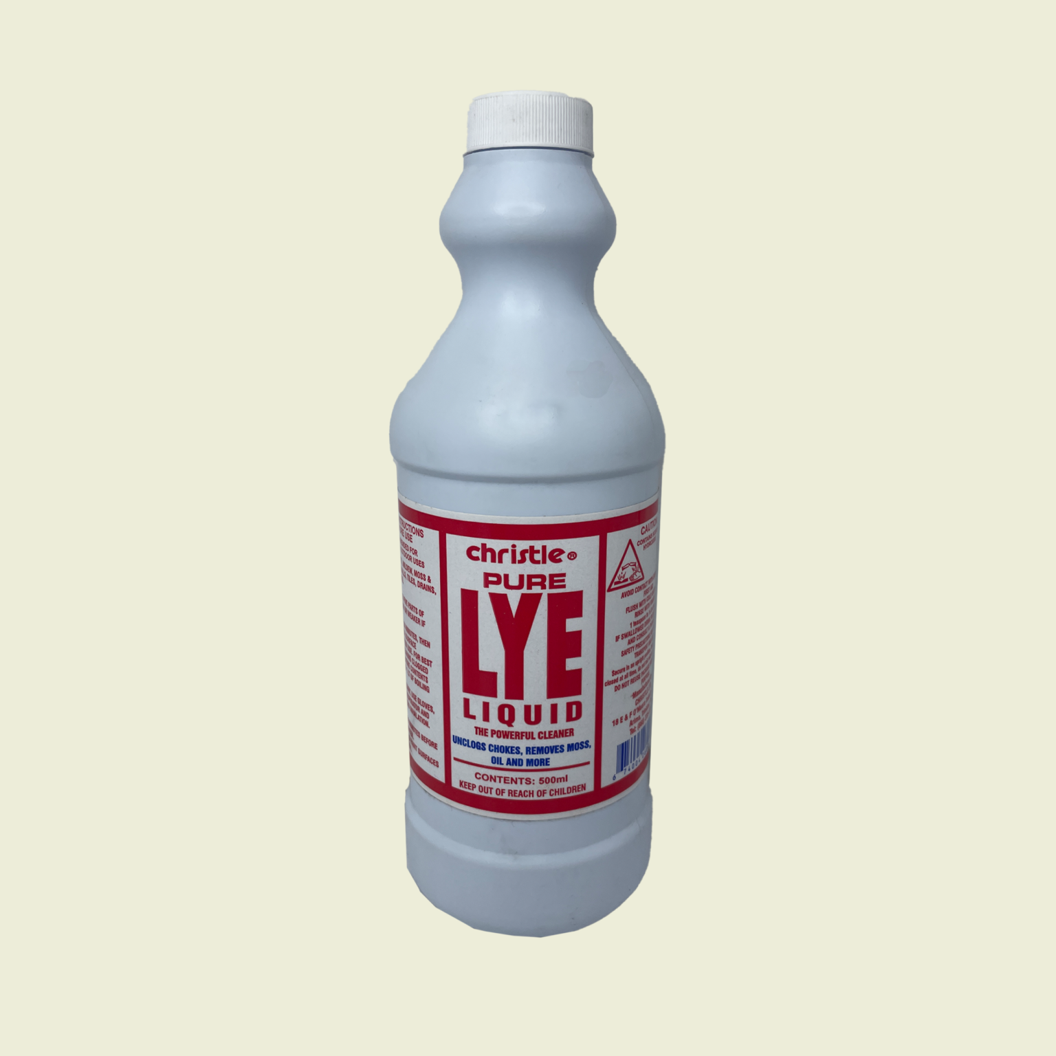 Christle Pure Lye Liquid 500ml • Samaroo's Materials & General LTD