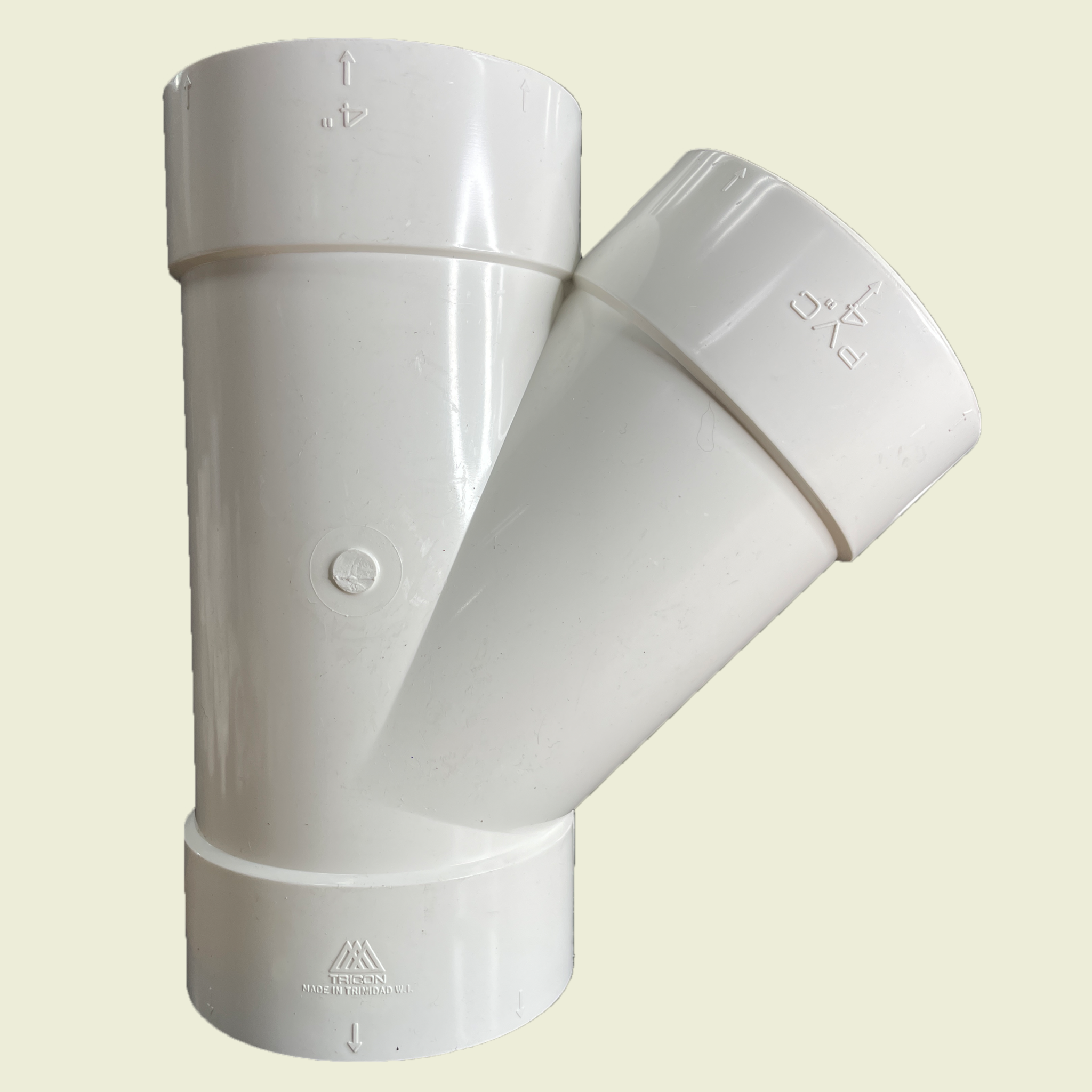 PVC DWV Wye 4″ • Samaroo's Materials & General LTD