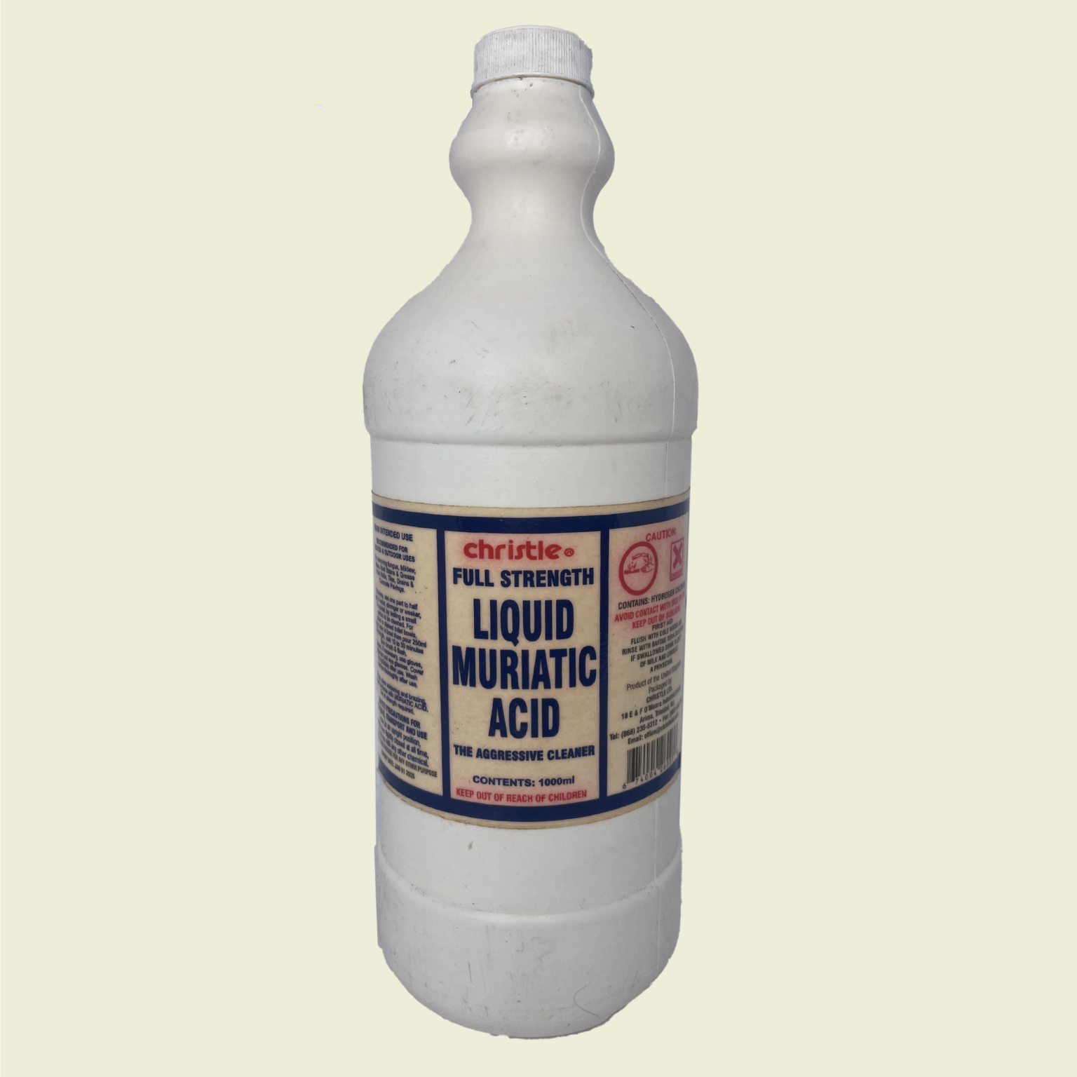 Christle Liquid Muriatic Acid 1L • Samaroo's Materials & General LTD