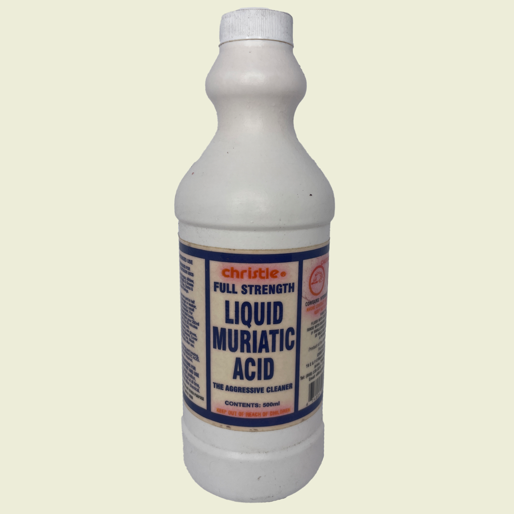 Christle Liquid Muriatic Acid 500ml • Samaroo's Materials & General LTD
