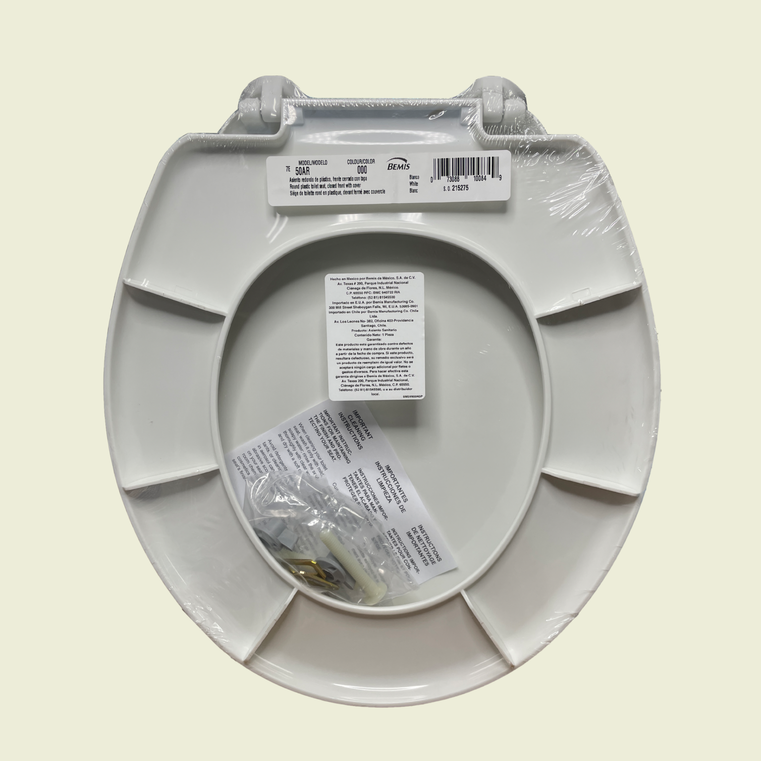 Bemis Round Plastic Toilet Seat White • Samaroo's Materials & General LTD