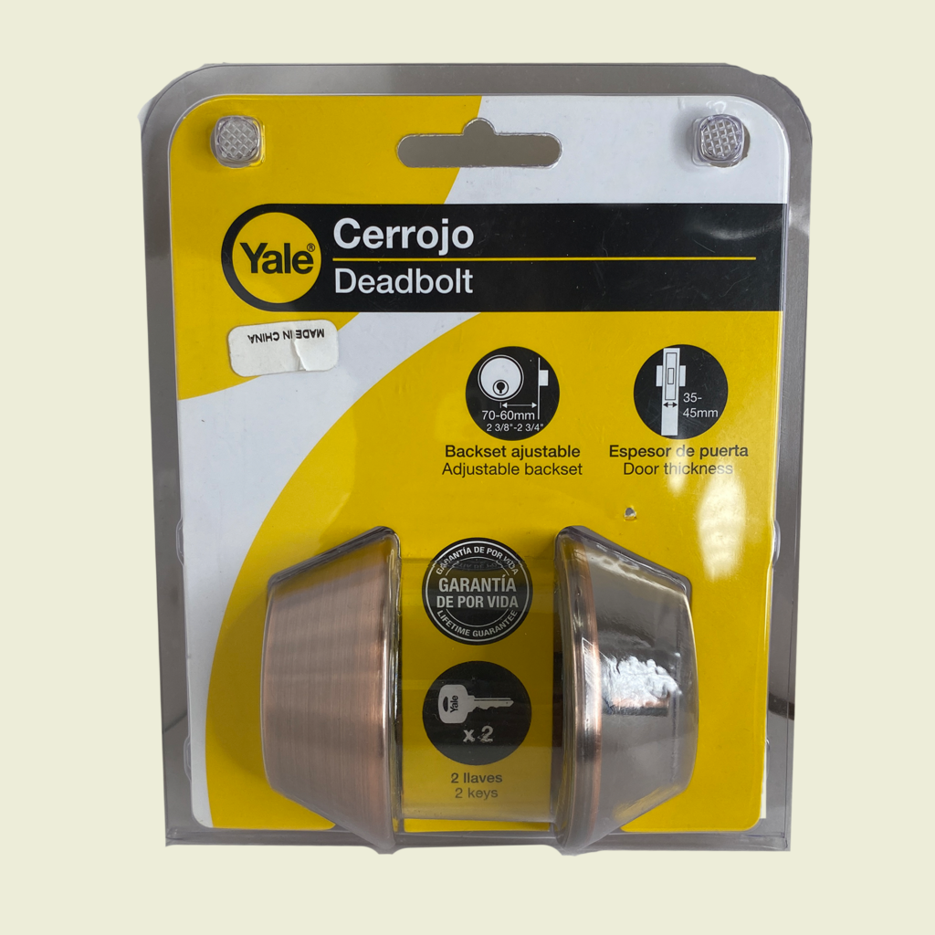 Yale Bronze Single Deadbolt Lock • Samaroo's Materials & General LTD