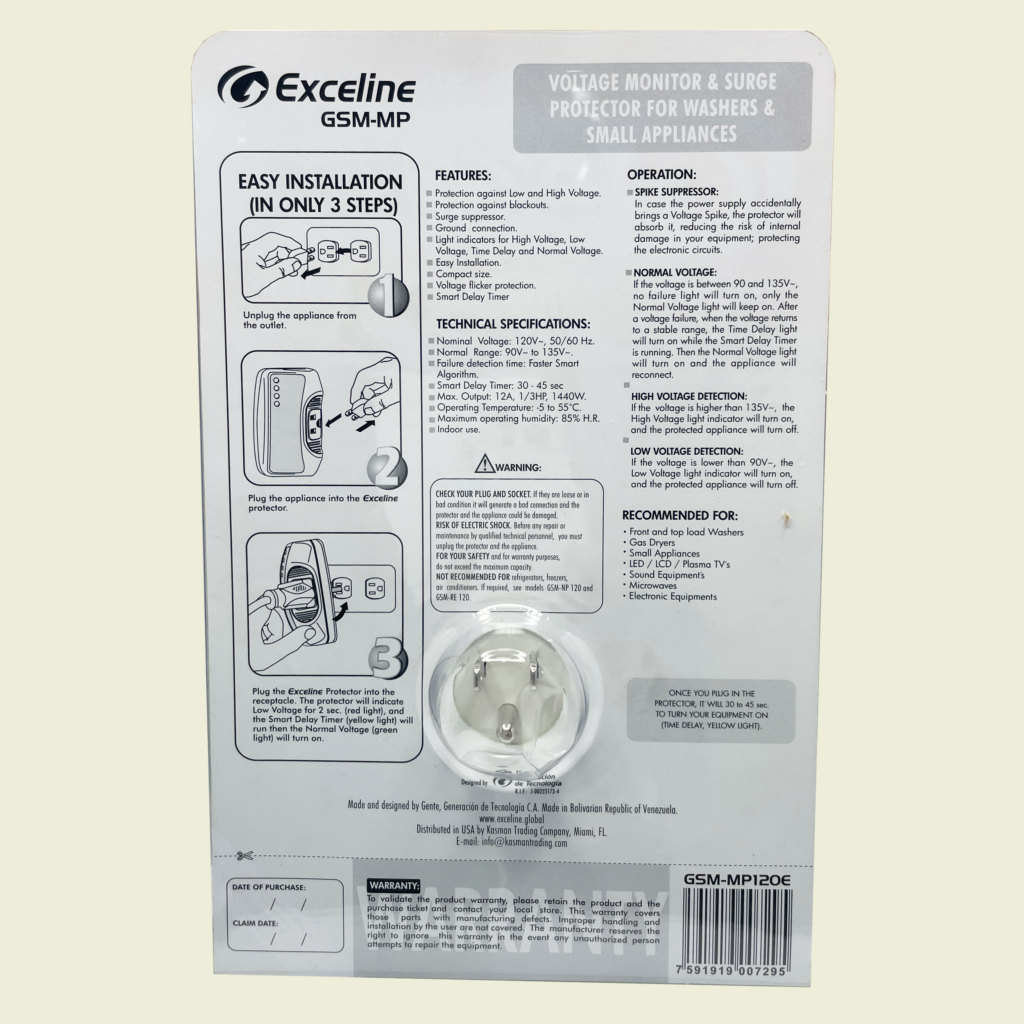 Exceline Washer & Small Appliances Surge Protector • Samaroo's ...