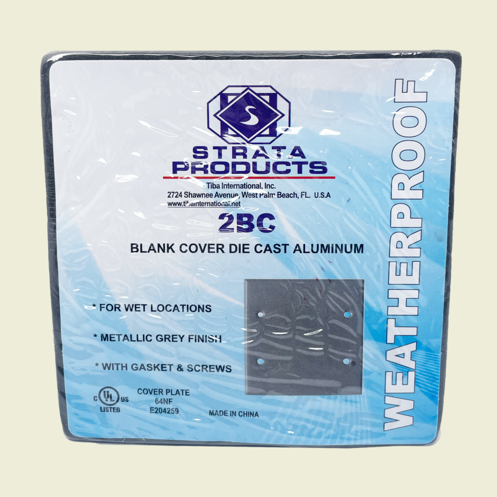 Starta 4″ x 4″ Blank Weatherproof Cover • Samaroo's Materials & General LTD