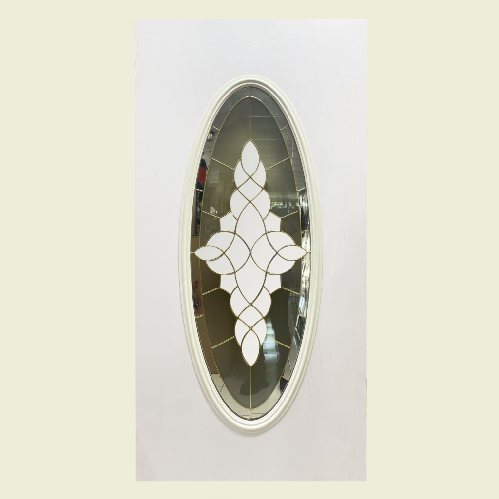 36″ x 80″ Oval Glass Steel Panel Door • Samaroo's Materials & General LTD